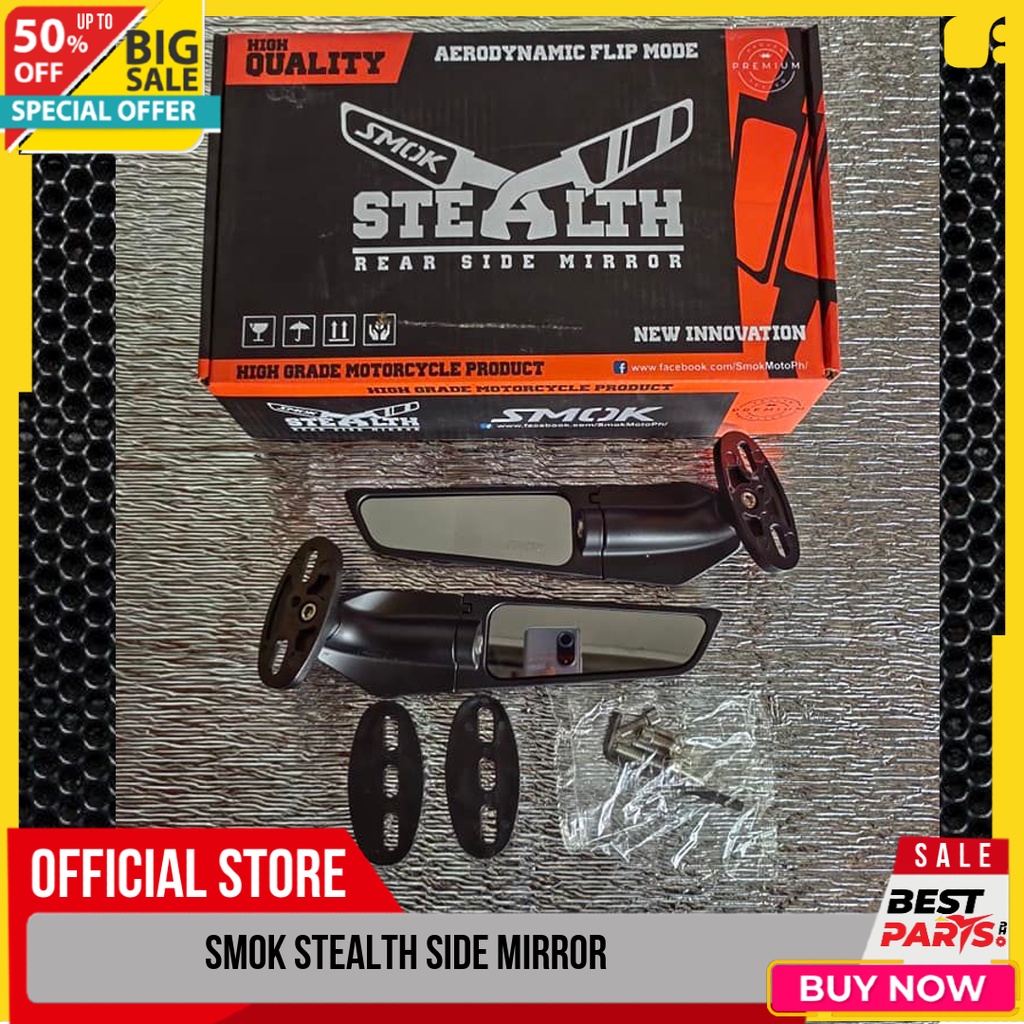 SMOK STEALTH SIDE MIRROR PREMIUM for NMAX/AEROX/ADV (Bracket Type ...