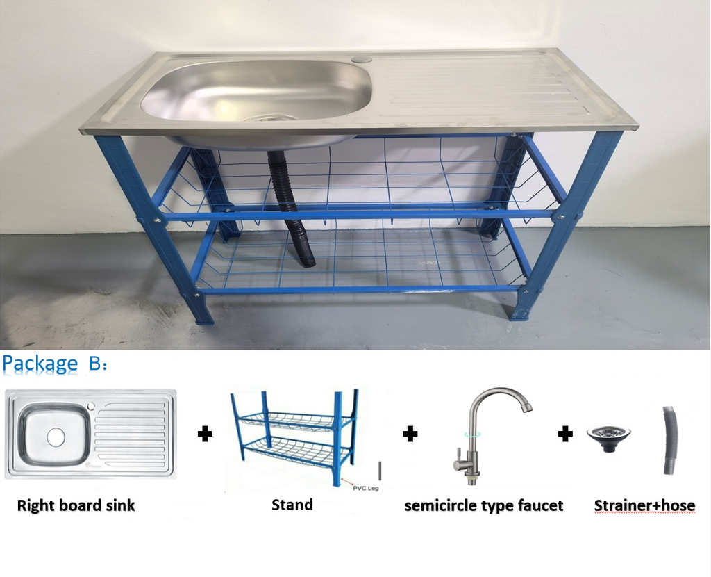 Kitchen Sink Stand Rack With Free Faucet 304 Stainless Steel Kitchen ...