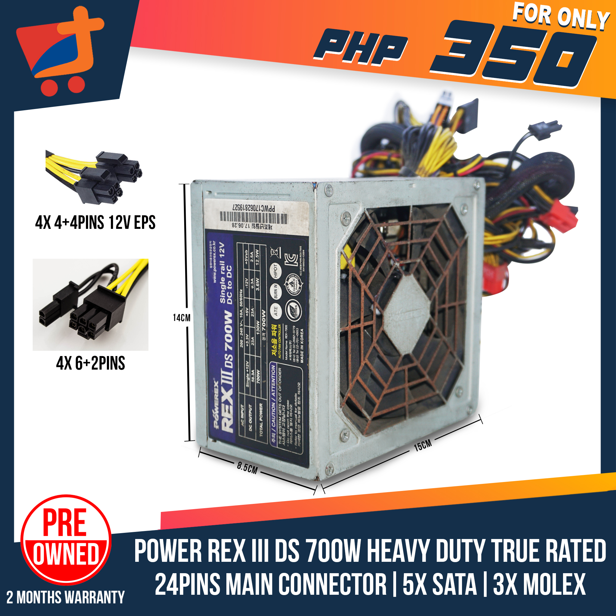 Power REX III DS 700Watts Heavy Duty True Rates Desktop Power Supply ...