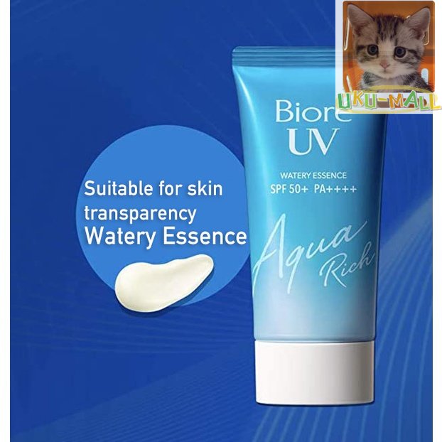 BIORE UV Aqua Rich Watery Essence/ sunblock Japan--version/ Gel Sunscreen Rich Water SPF 50+ PA ...