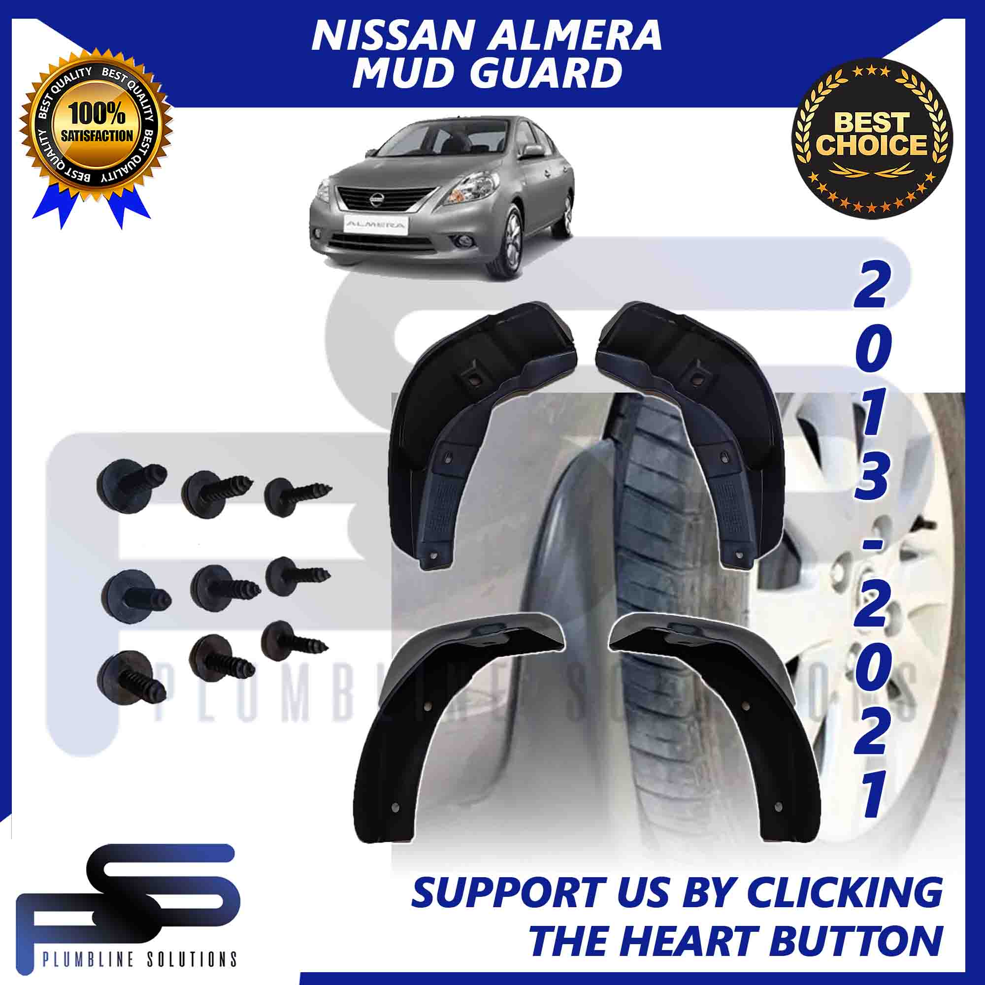 Mud Guard for Nissan NV350 Urvan / Almera 2017 2018 2019 2020 2021 2022 ...