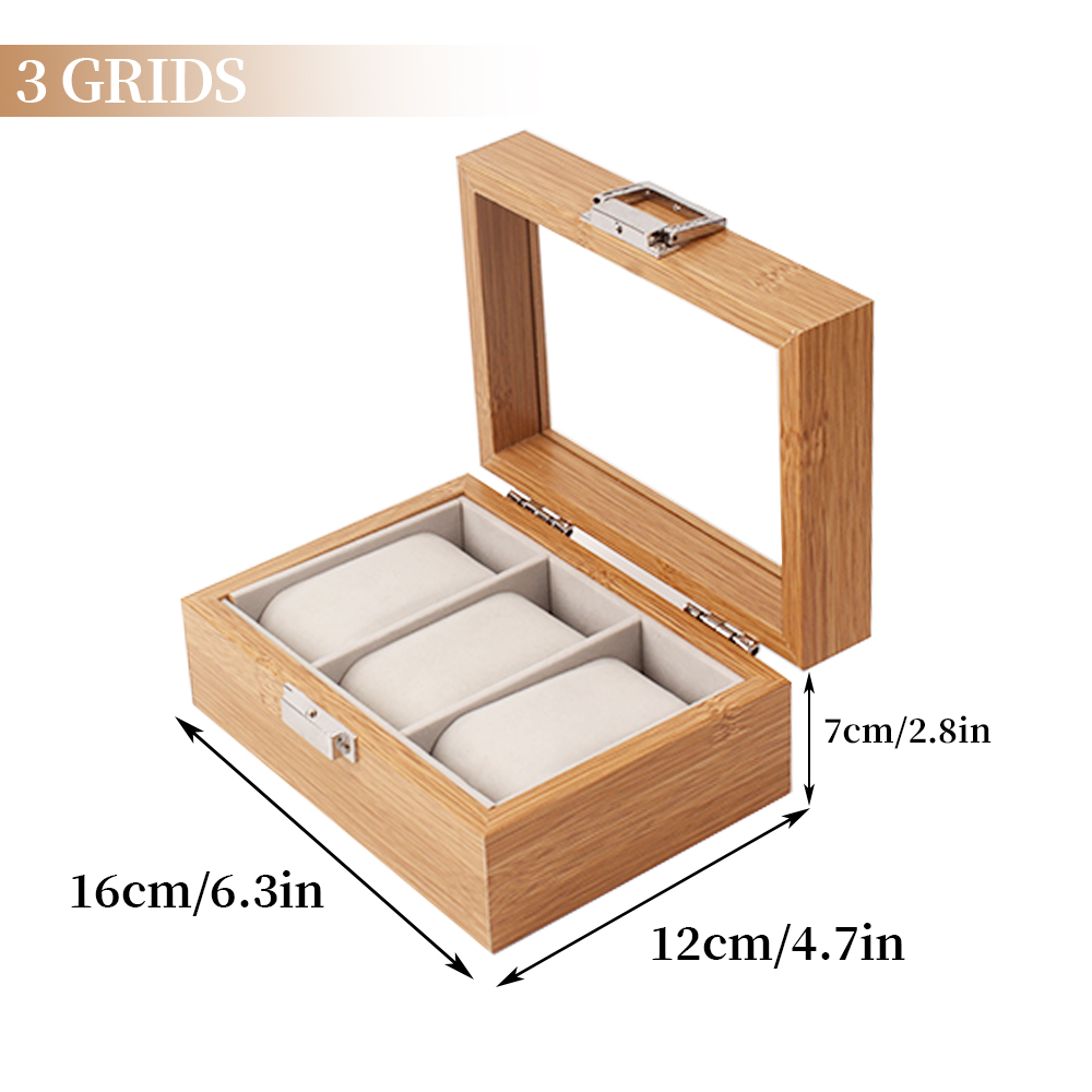 Wood Watch Storage Box Watch Case for Men Women Display and Storage ...
