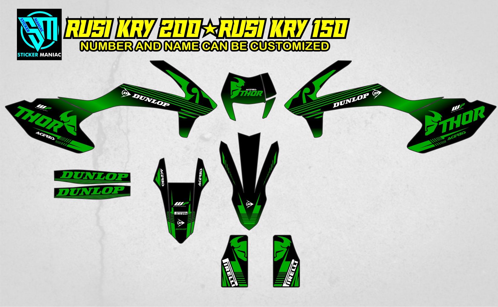 Rusi kry 200, rusi kry 150 full body decals | Lazada PH