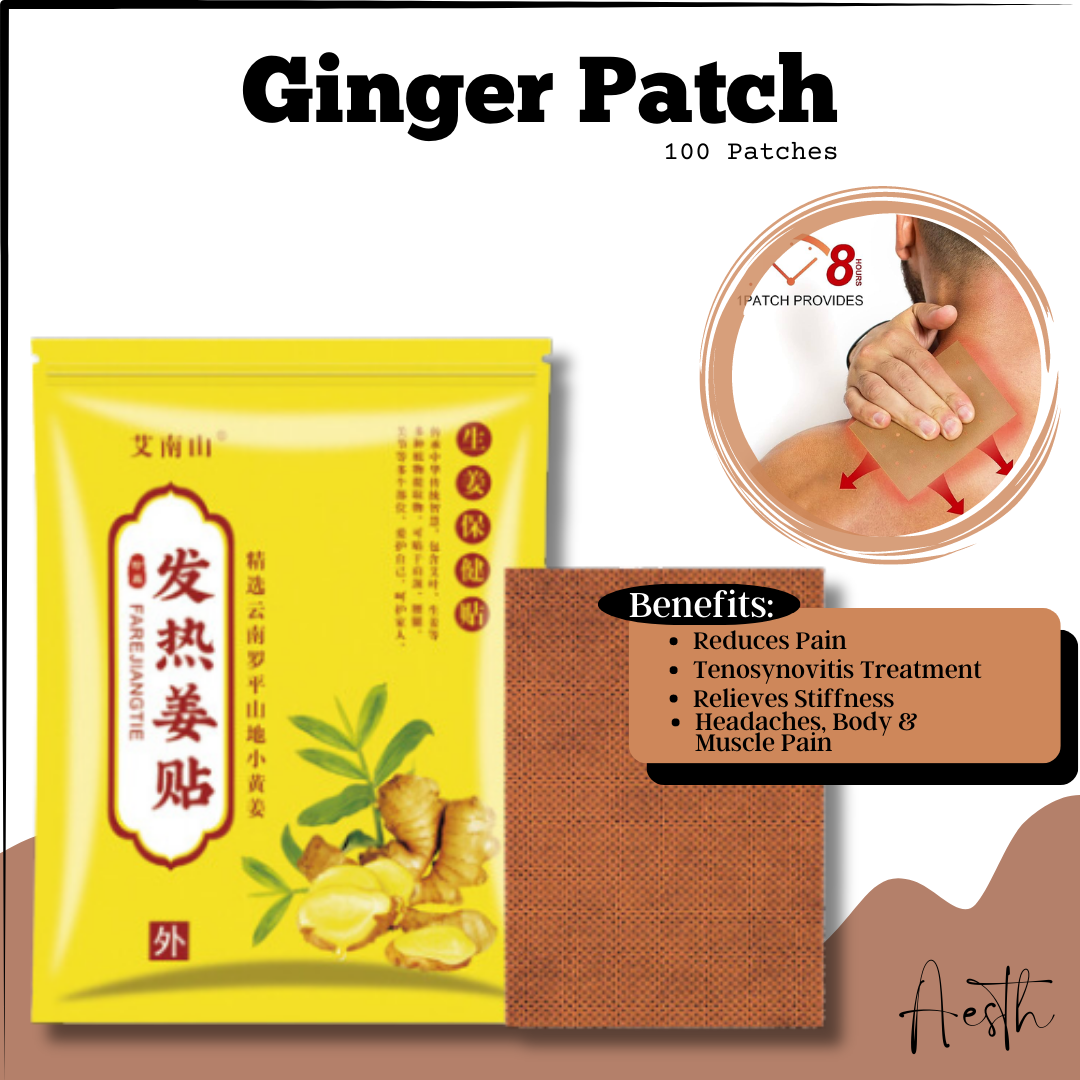 Ginger Patch Pain Relief Body Ache Muscle Cramps Back Pain Reliever ...