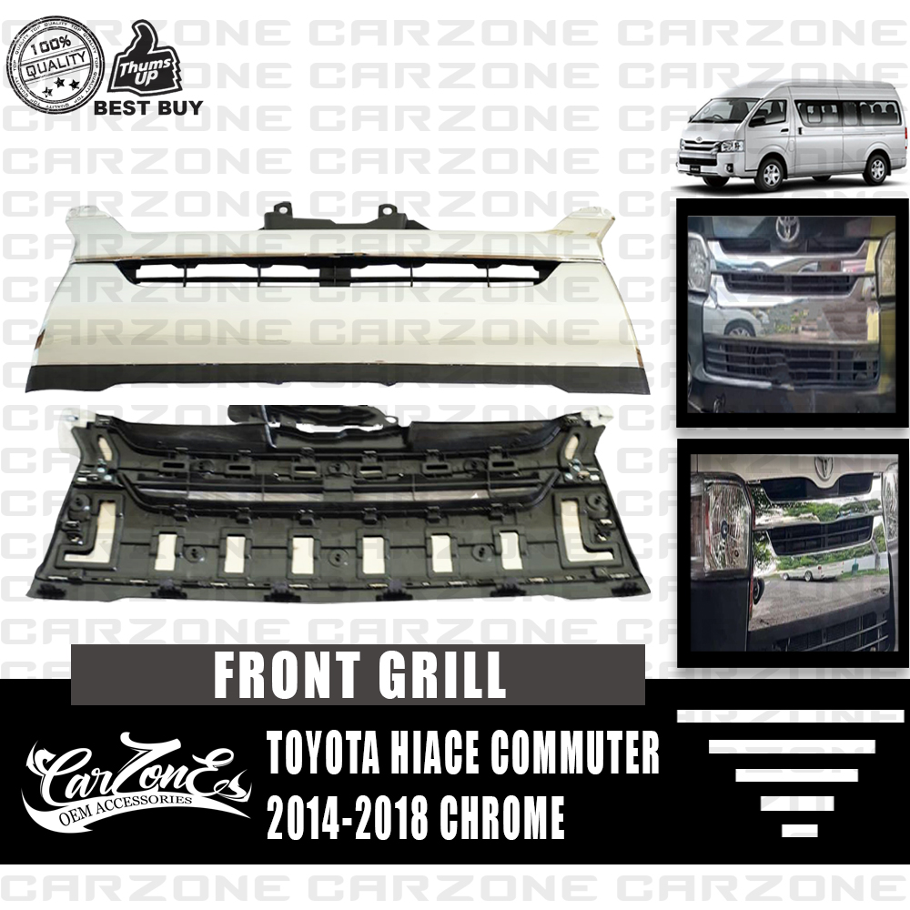 Toyota Hiace Commuter 2014-2018 Front Grill (Chrome) | Lazada PH