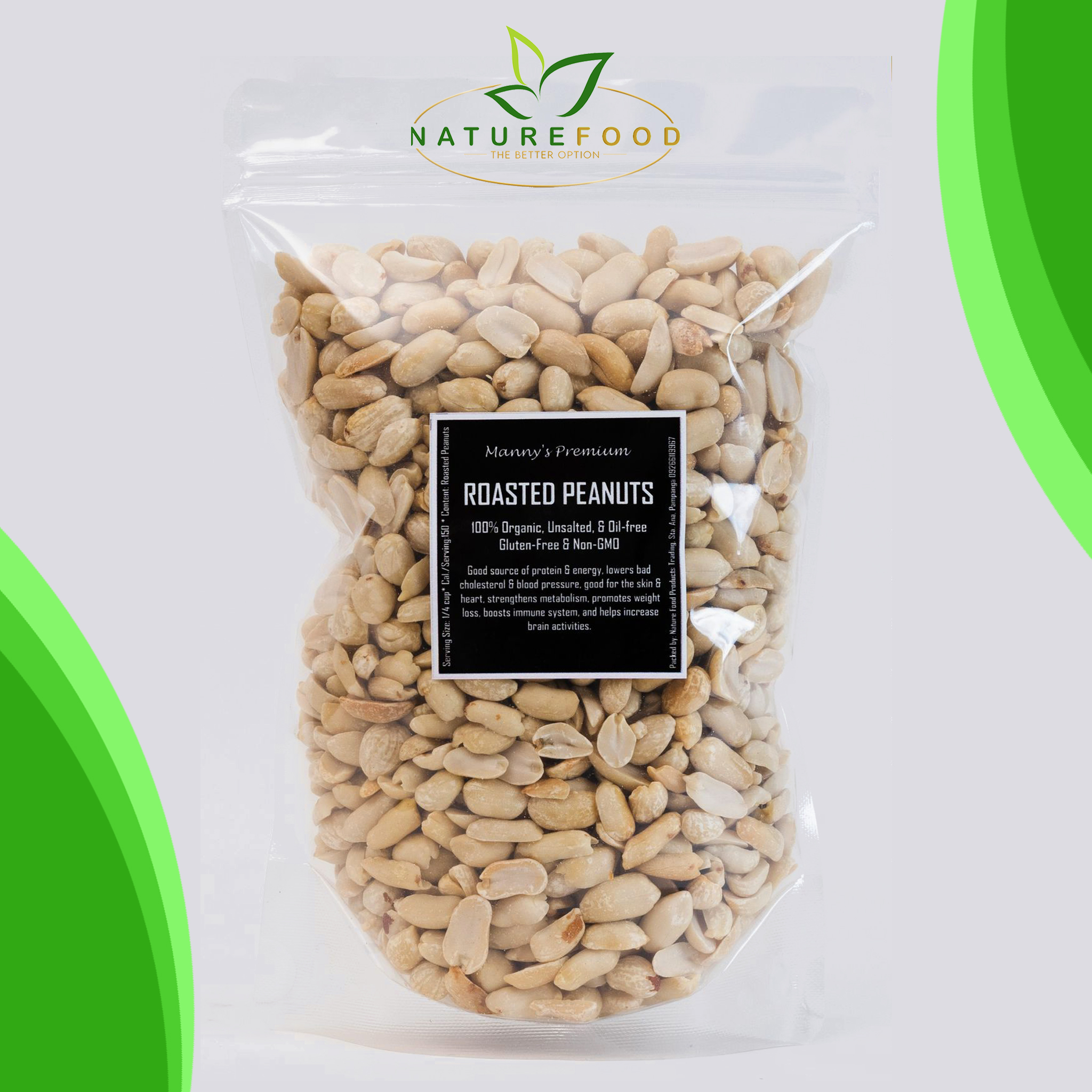 Roasted Peanuts (Organic, Oil-free, Plain, Unsalted, from Vietnam) Exp ...