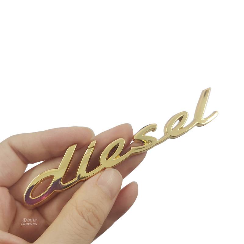 High quality 1 x Metal Diesel Car Auto Emblem Rear Trunk Lid Badge ...