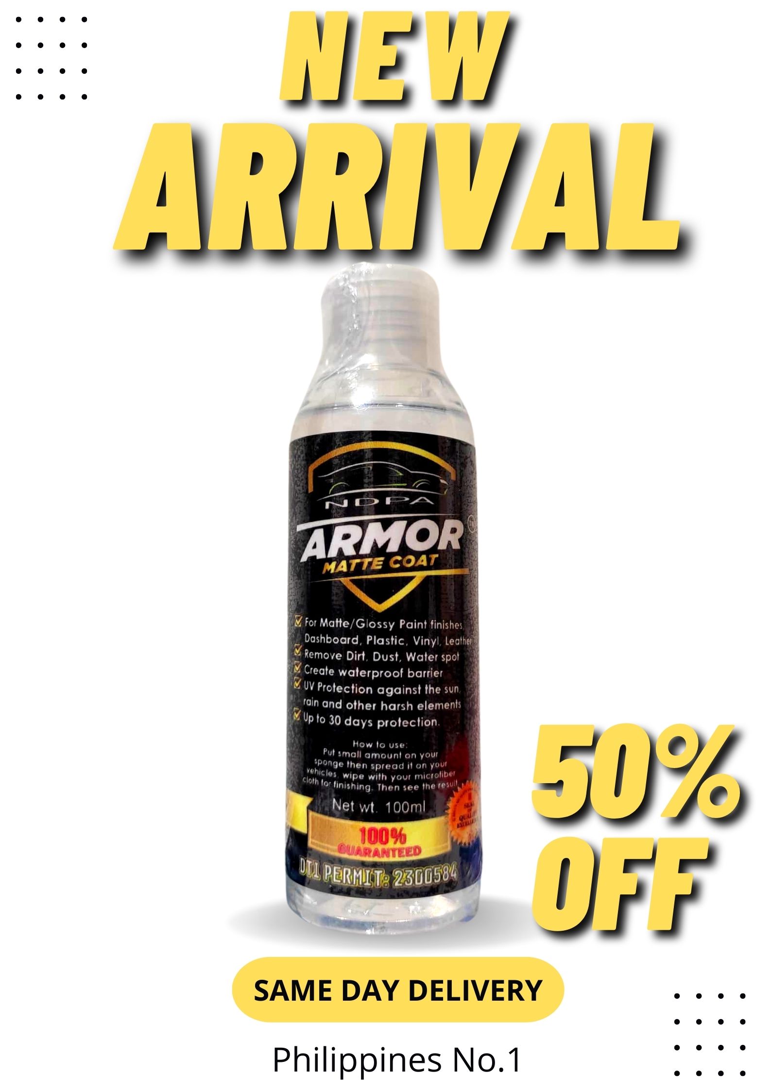 🟨[Philippines no1] NDPA ARMOR MATTE COAT Pampakintab, Pang Linis, Pam ...