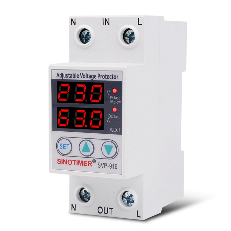 SINOTIMER 230V Adjustable Voltage Surge Protector Relay with Limit ...