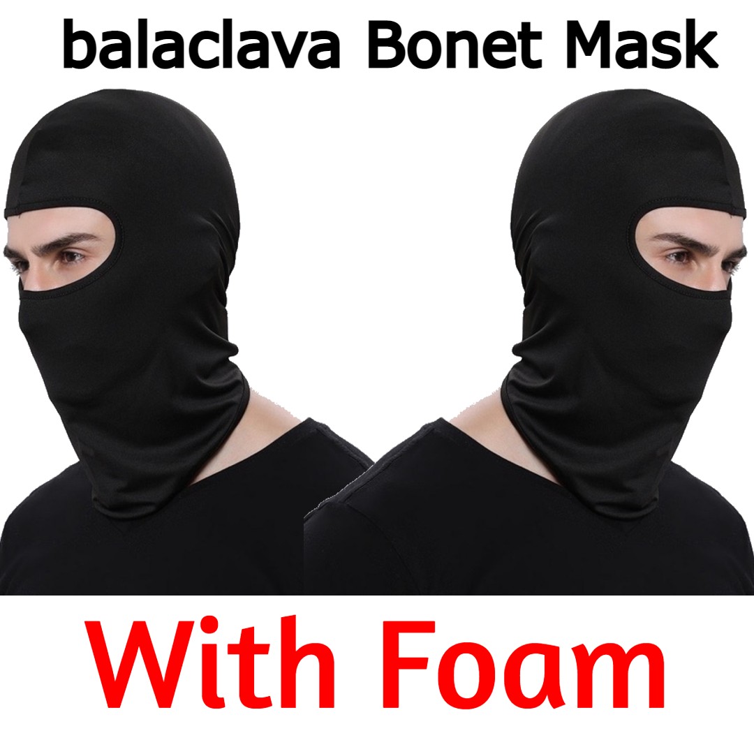 YAMAHA AEROX 155 Balaclava full face mask bonet Black | with foam ...