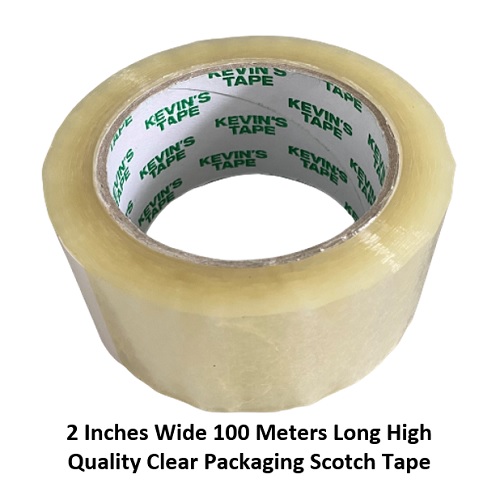1 Roll 2 Inches Wide 100 Meters Long Clear Packaging Scotch Tape ...