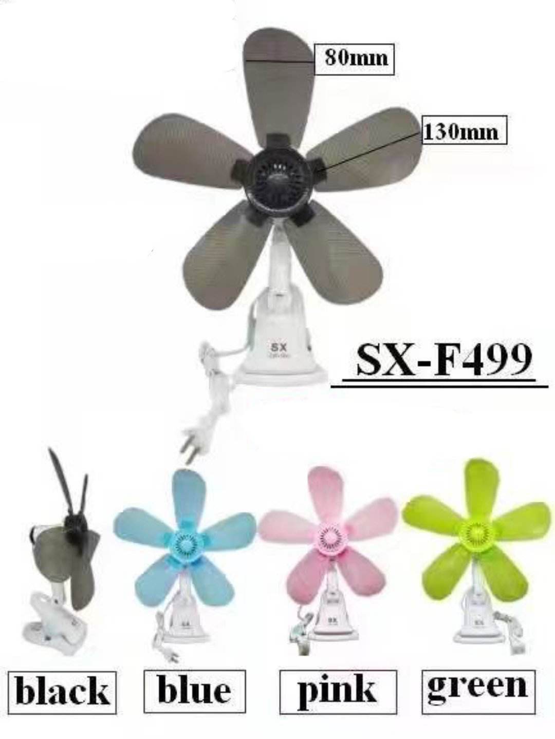 Fan Home Electric Fan With Clip, Clover Fan Anti-Heat Portable Clip ...