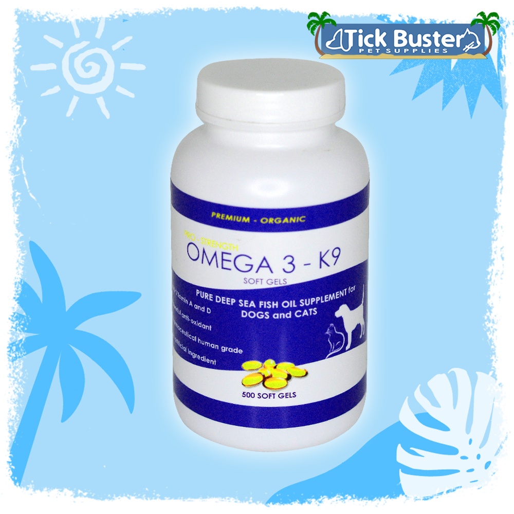 TBS-Pro-Strength Omega 3-K9 Fish Oil 500 Soft Gels With Vitamin A and D ...