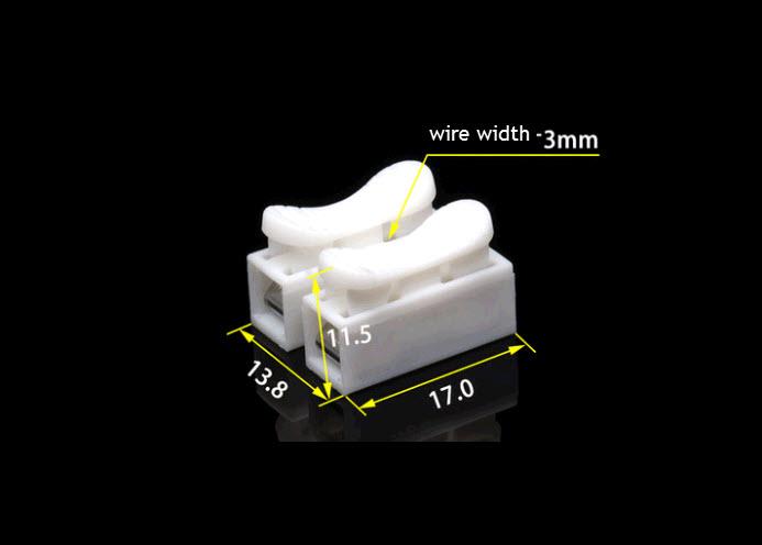 Electrical wire clip type connector adapter coupling two port (White ...