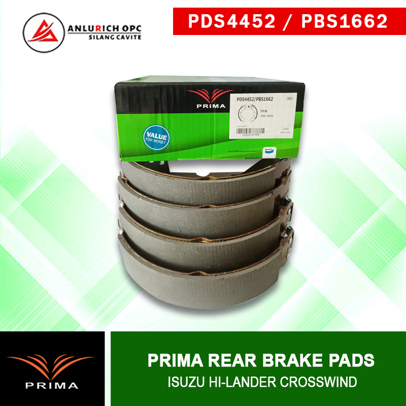 PRIMA BENDIX REAR BRAKE SHOES for ISUZU HI-LANDER CROSSWIND (PDS4452 ...