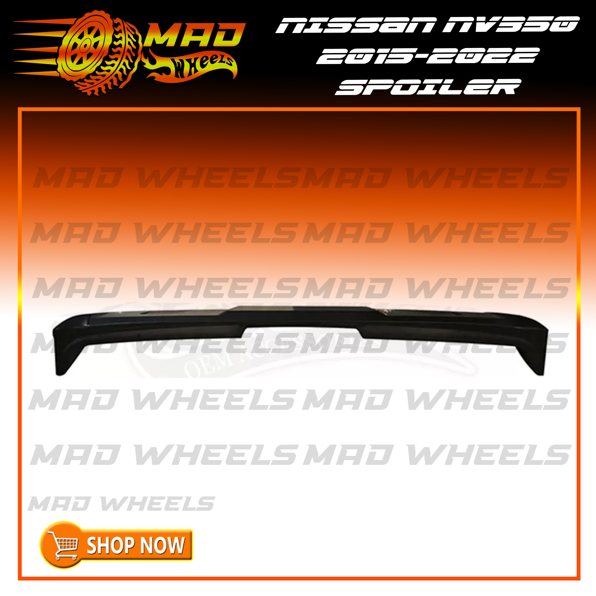 Nissan NV350 2015-2022 Rear High Window Roof Spoiler (Black) | Lazada PH