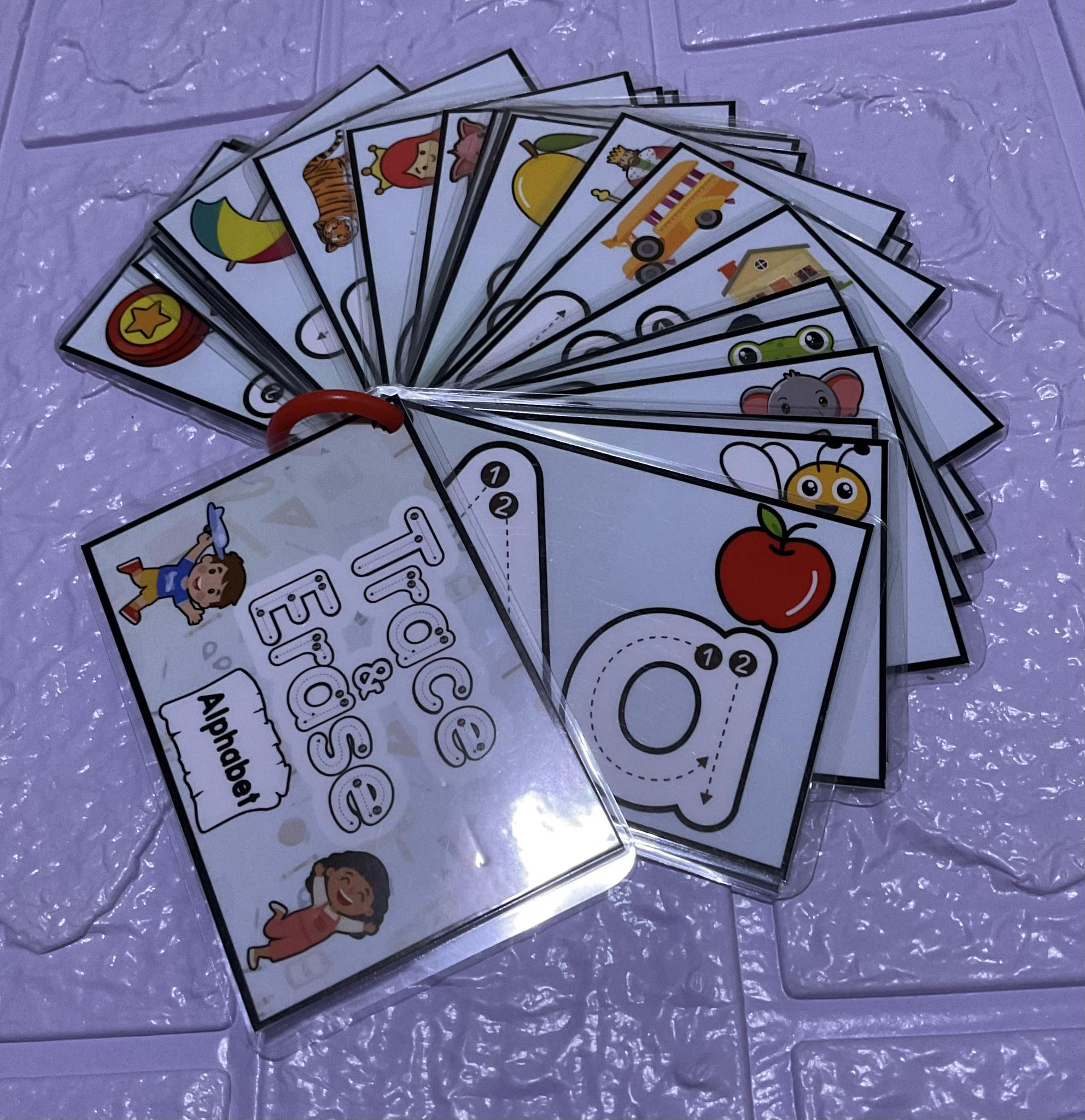 Laminated Trace & Erase Alphabet Flashcards | Lazada PH