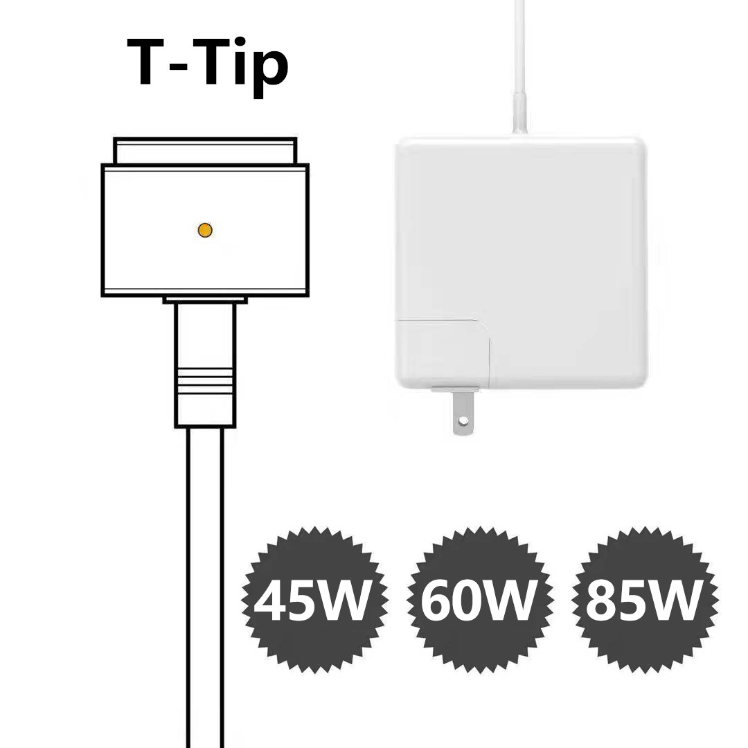 Laptop Charger For MacBook Air/Pro 45W 60W 85W T Tip Power Adapter ...