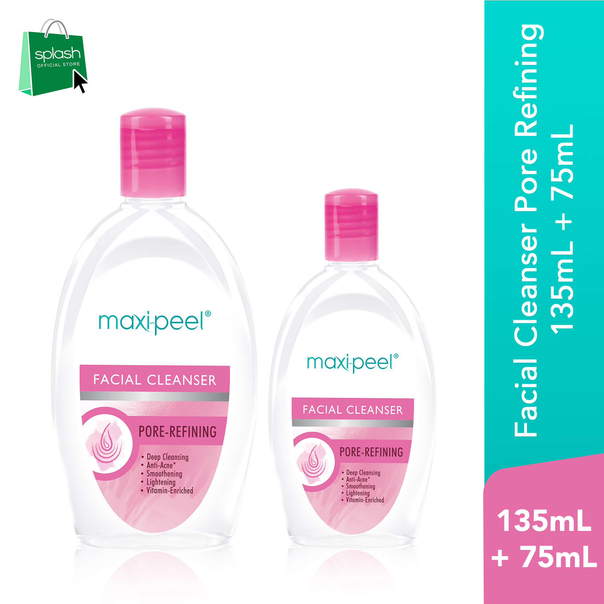 Maxi-Peel Oil Control Facial Cleanser Toner Pore Refining Pimple ...