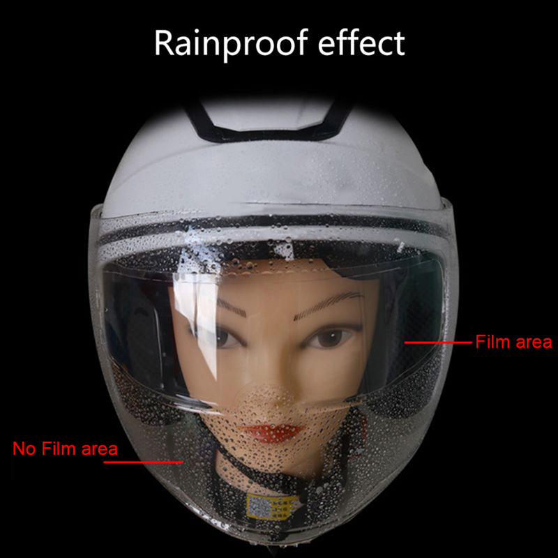 Helmet Clear Rainproof Anti-Fog Patch Film Universal Motorcycle Helmet ...