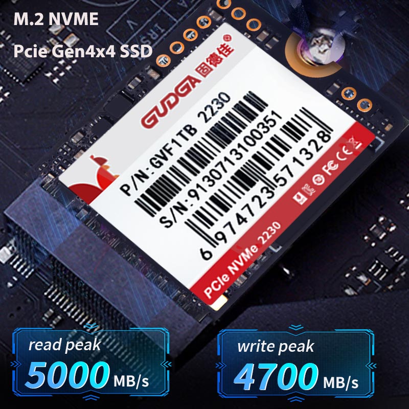 GUDGA Nvme 2230 M2 Mini PCIe x4 Gen4 SSD 512GB 1TB For Steam Deck ...