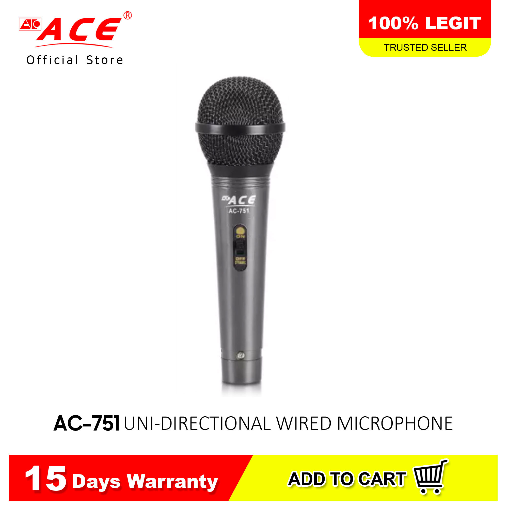 ACE Professional Wired Microphone AC-751 | Lazada PH