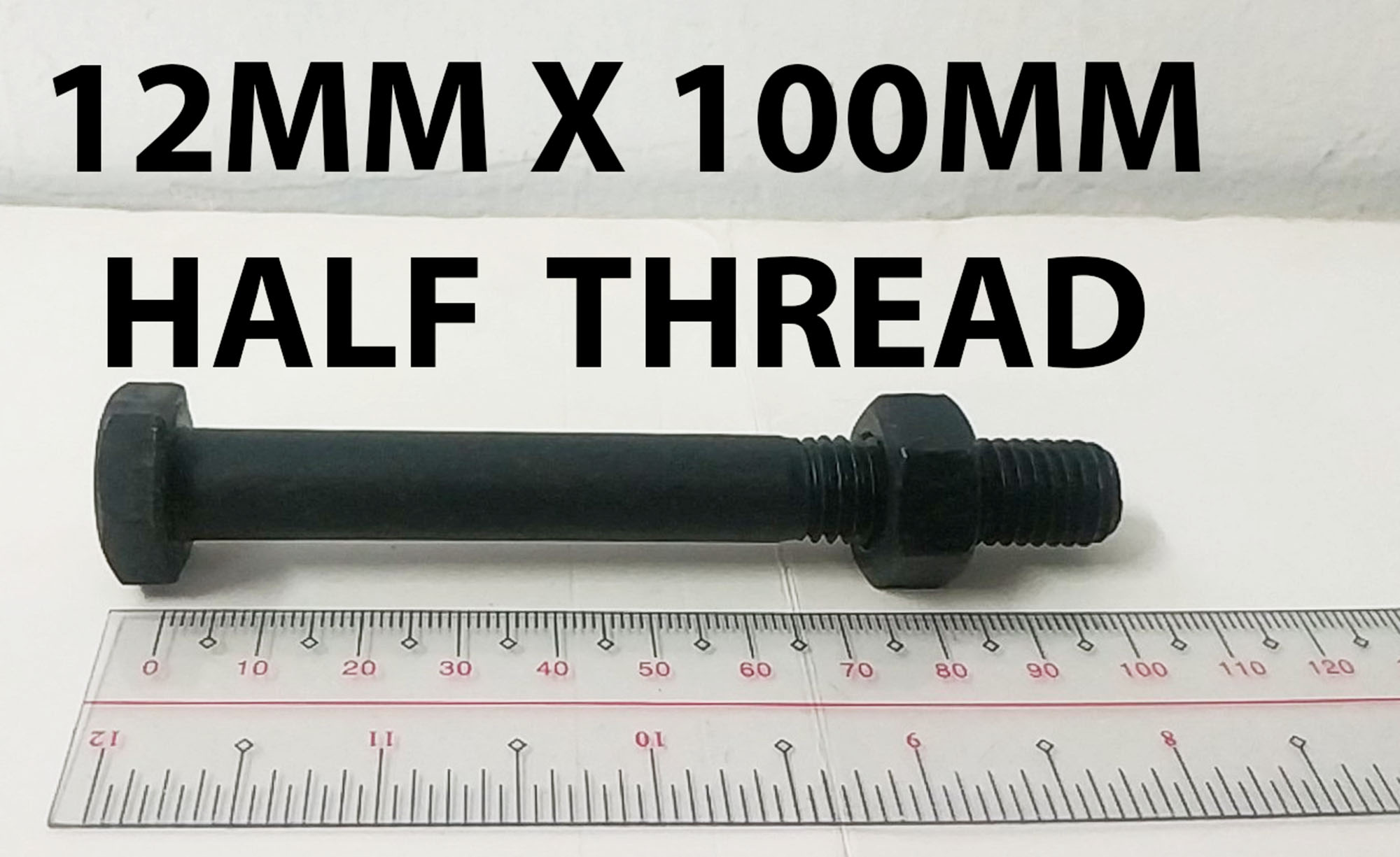 HT BOLT 12MM X 100MM WITH 1 PIECE NUT HI TENSILE ...