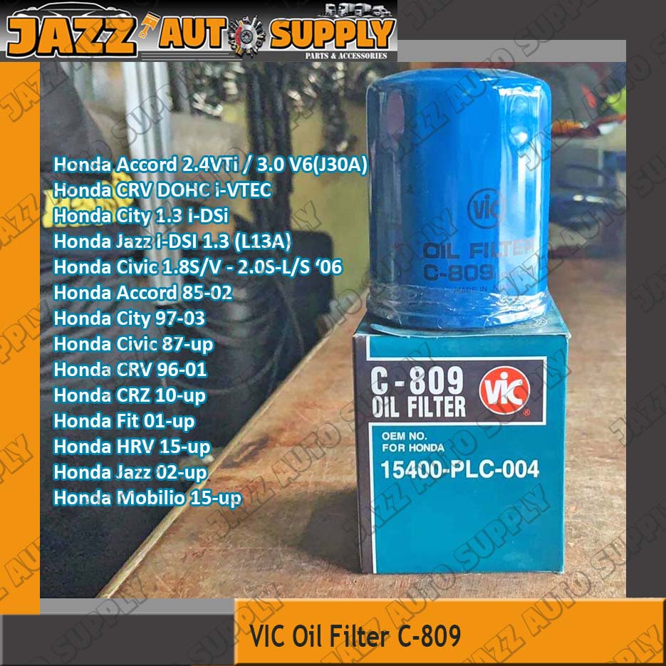 Vic Oil Filter C-809 Honda Civic | City | Jazz | CRV | CRZ | Accord | Lazada PH