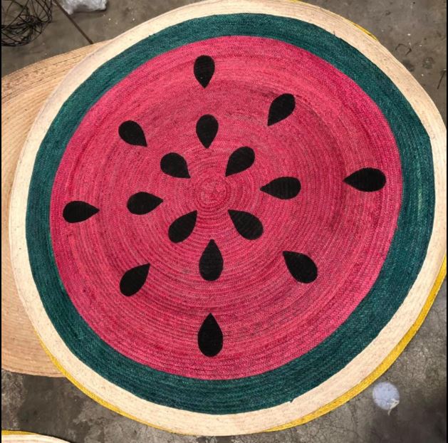 Buri Carpet - Tropical design -5 feet- Watermelon - Lemon | Lazada PH