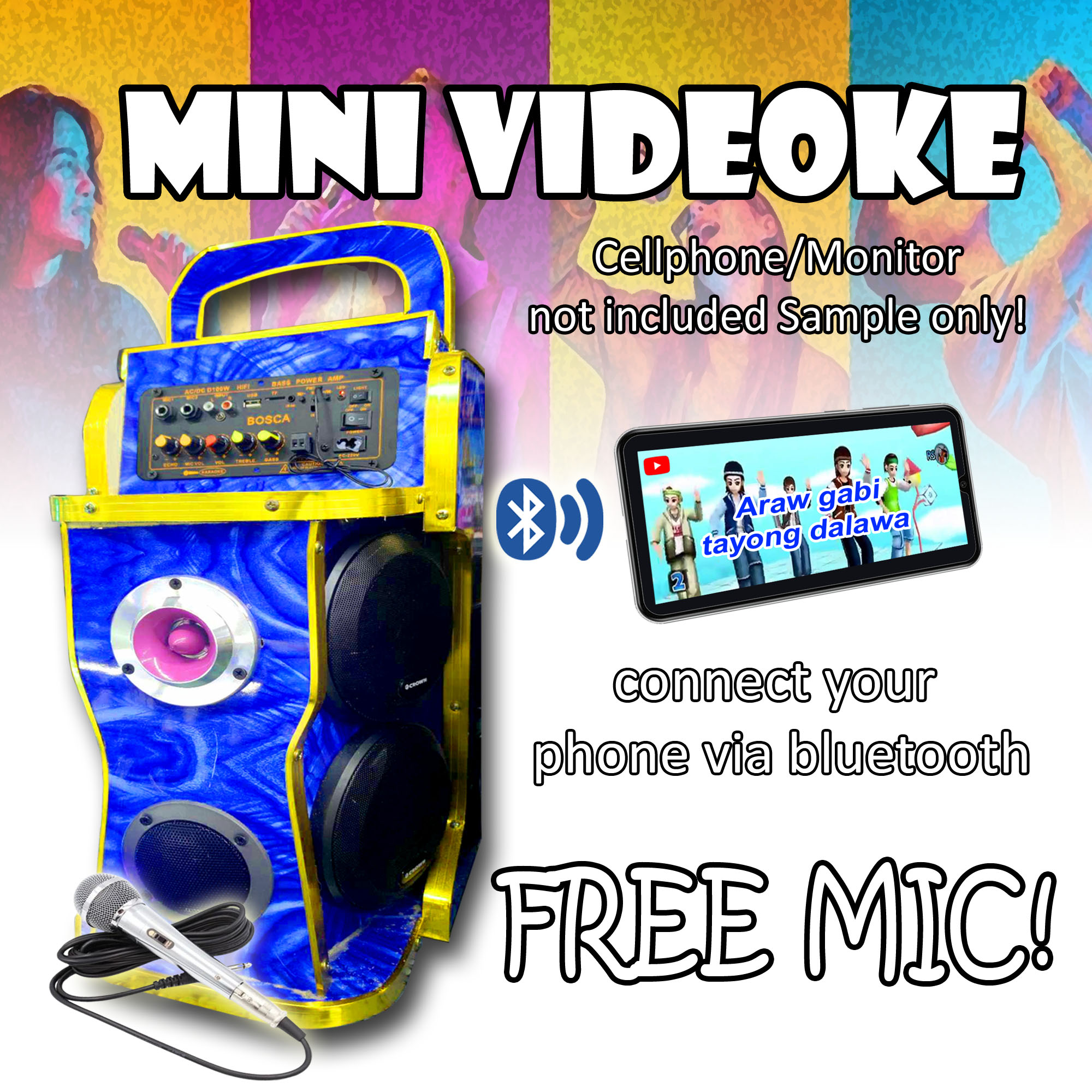 Mini Karaoke / Videoke Bluetooth connection (MONITOR NOT INCLUDED ...