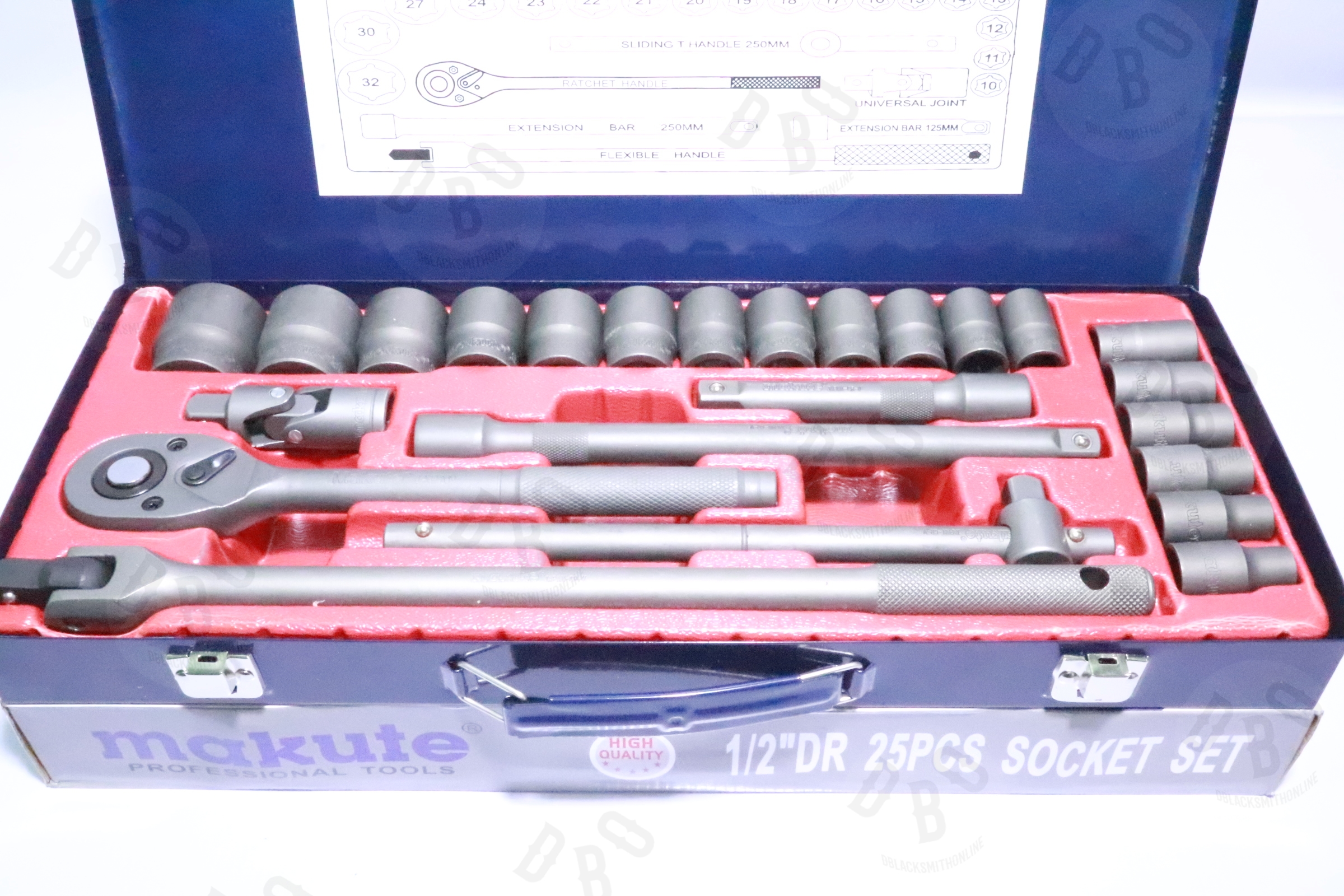 Original Makute Socket Wrench Set 25 Pcs.1/2" Drive 12 Point | Lazada PH