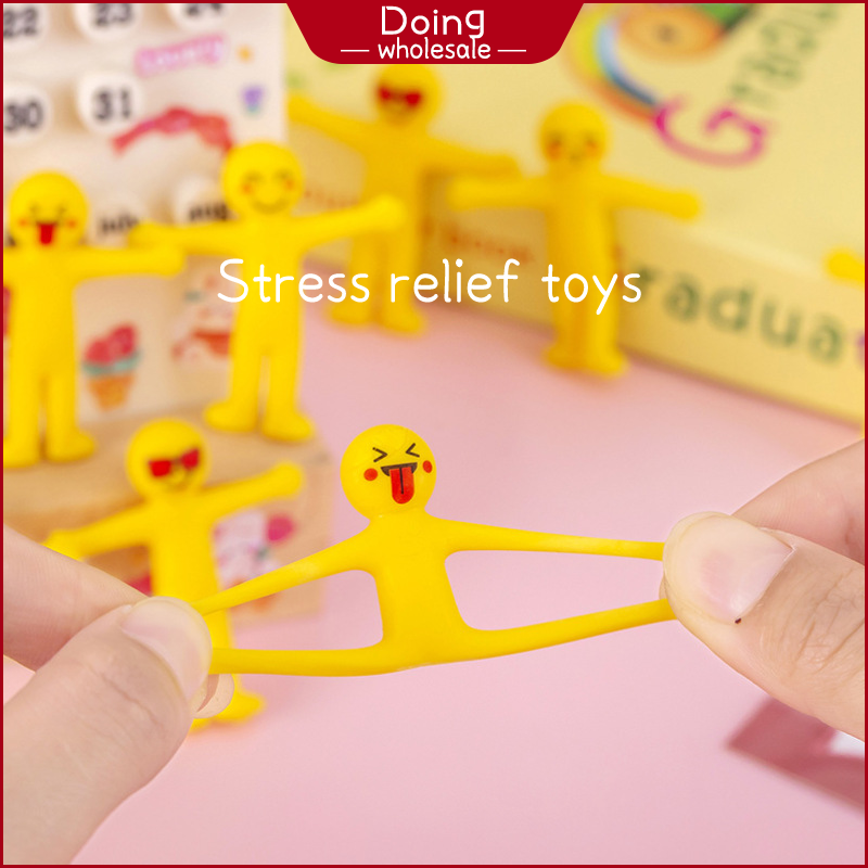 Stress relief toys cute yellow dool stretchable Softty gift emoji ...
