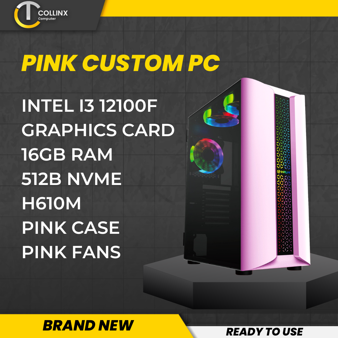 [ PINK PC BUILD F - BUBBLEGUM ] INTEL CORE I3 12100F 12TH GEN CPU ...