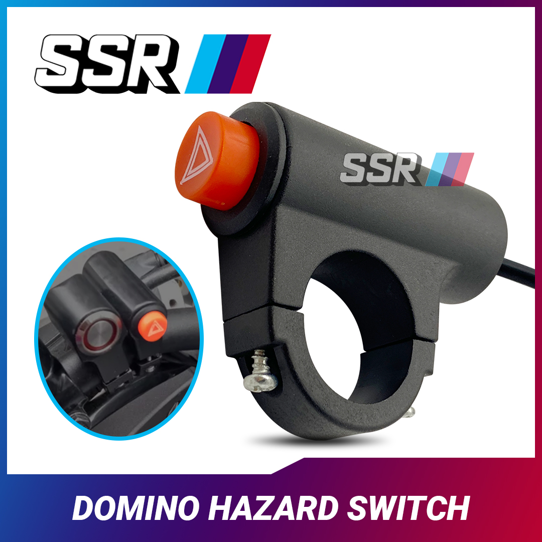 Domin0 Handlebar Hazard Switch Push Button High Quality Alloy Universal ...