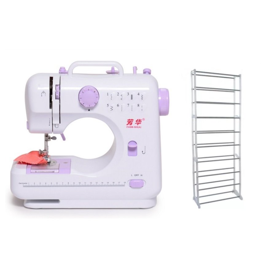 Keimav Lil Sew and Sew 8 Stitch Sewing Machine (White/Violet) with ...