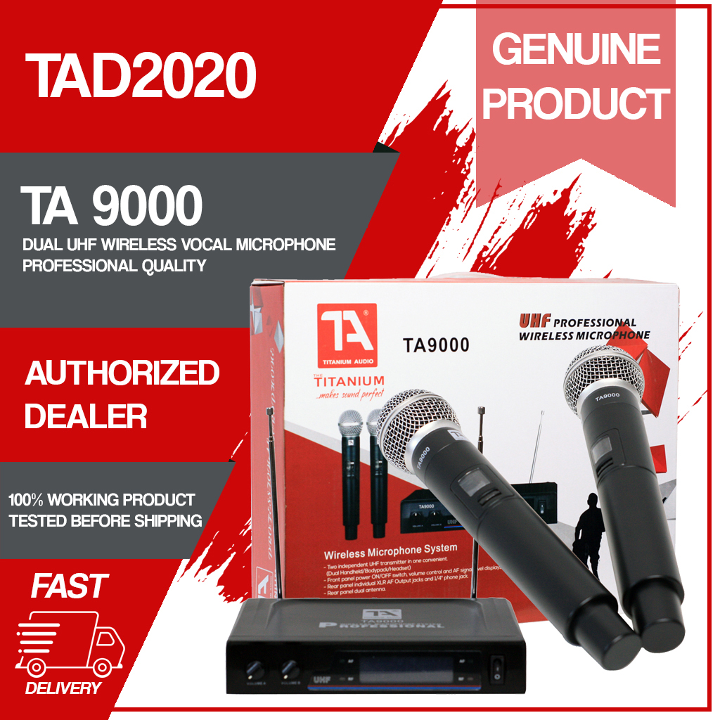 Titanium Audio TA9000 UHF Professional Karaoke Wireless Microphone ...