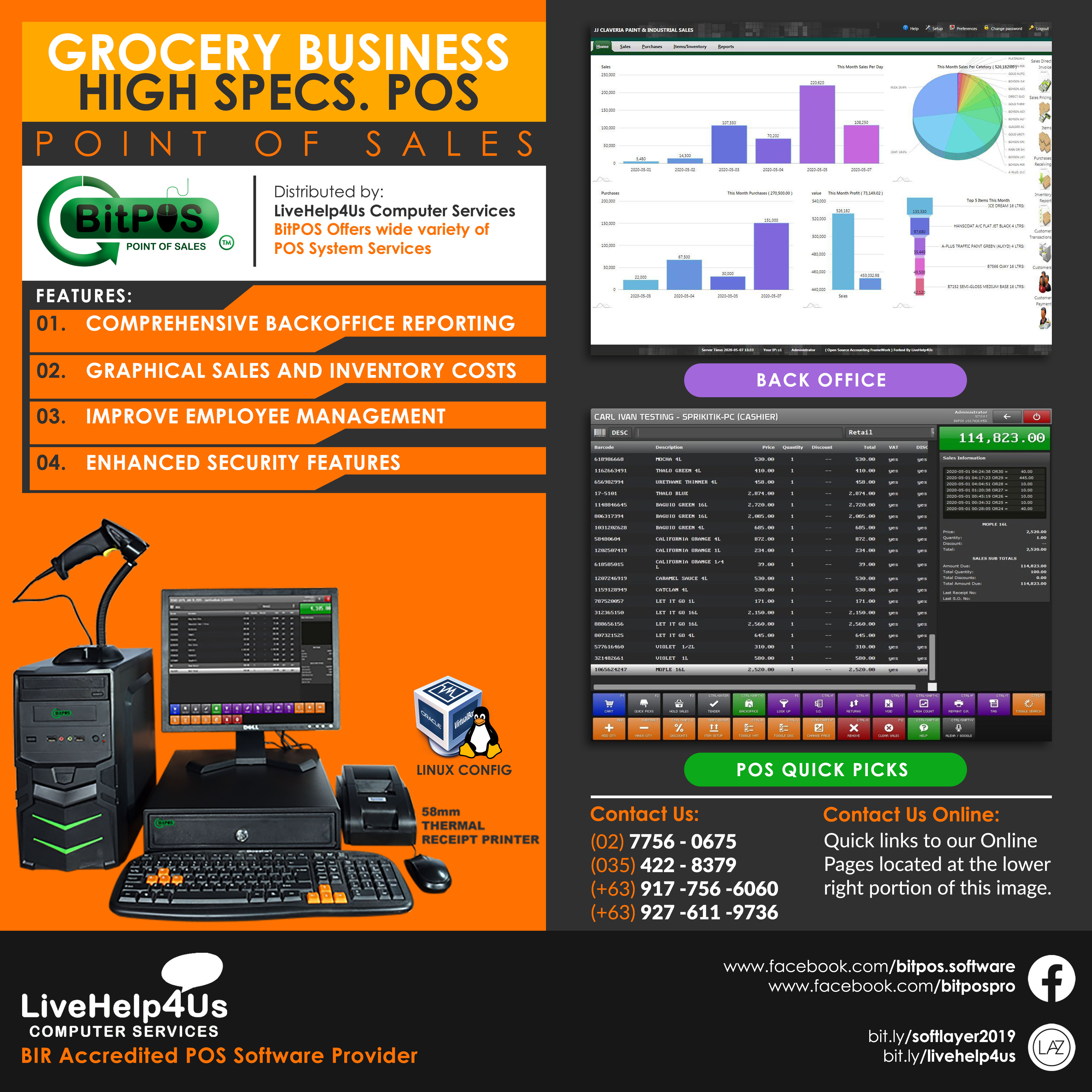 POINT OF SALE / Grocery Business / POS / Core i5 8Gb RAM 500HDD ...