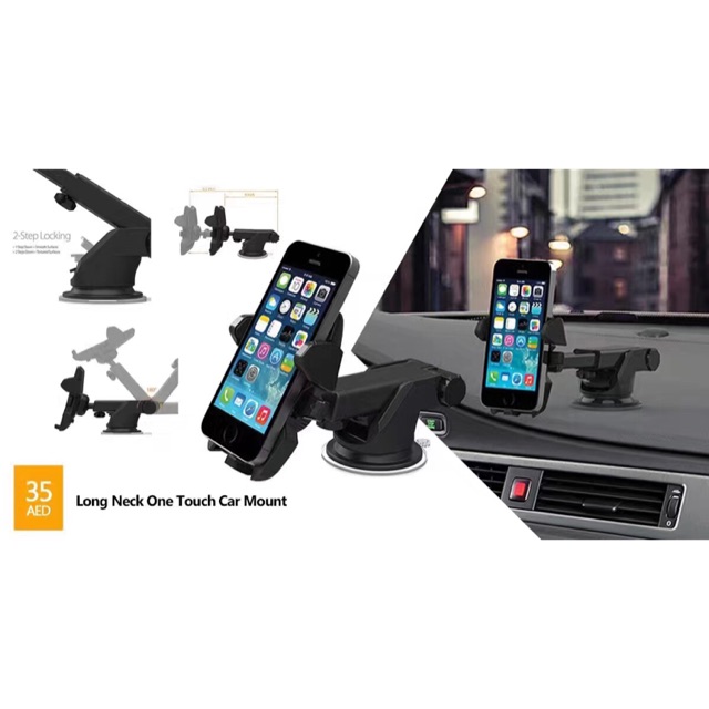 Super Automatic Lock Long Neck One Touch Car Mount | Lazada PH