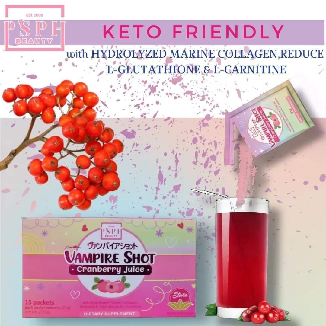 Vampire Shot Cranberry Juice by PSPH Beauty (KETO Friendly) | Lazada PH