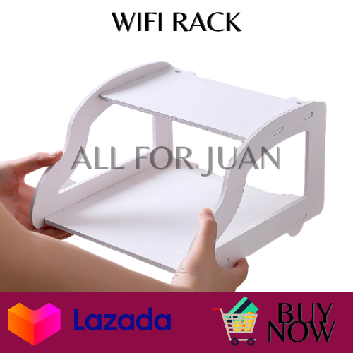 Storage Rack Display Holder Double Floating Wall Mount Shelf Wood Desk ...