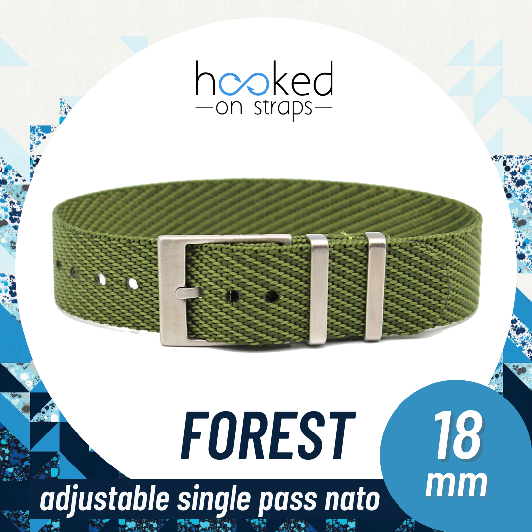 18mm Adjustable Single Pass Nato Watch Strap - Forest | Green | Lazada PH