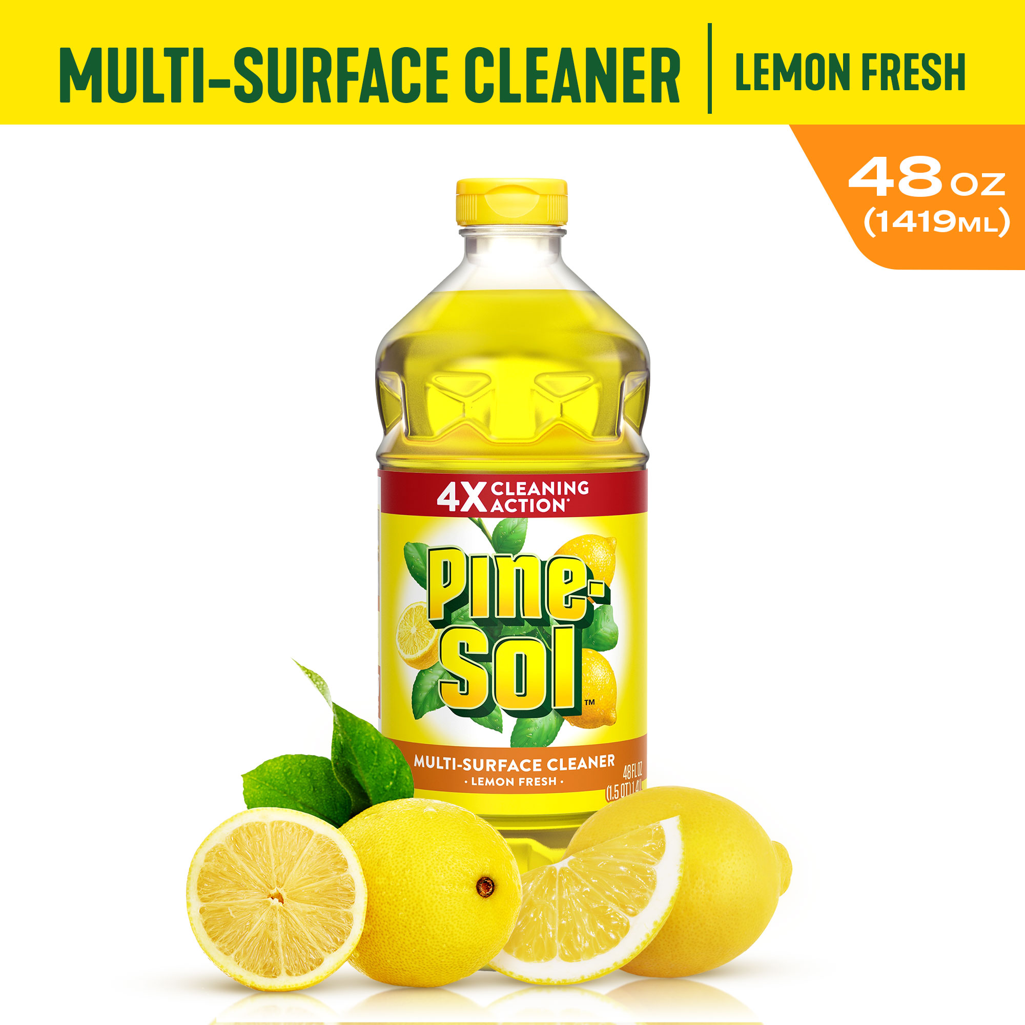 Pine-sol Multi-Surface Cleaner & Deodorizer Lemon Fresh 1.4L (48oz ...