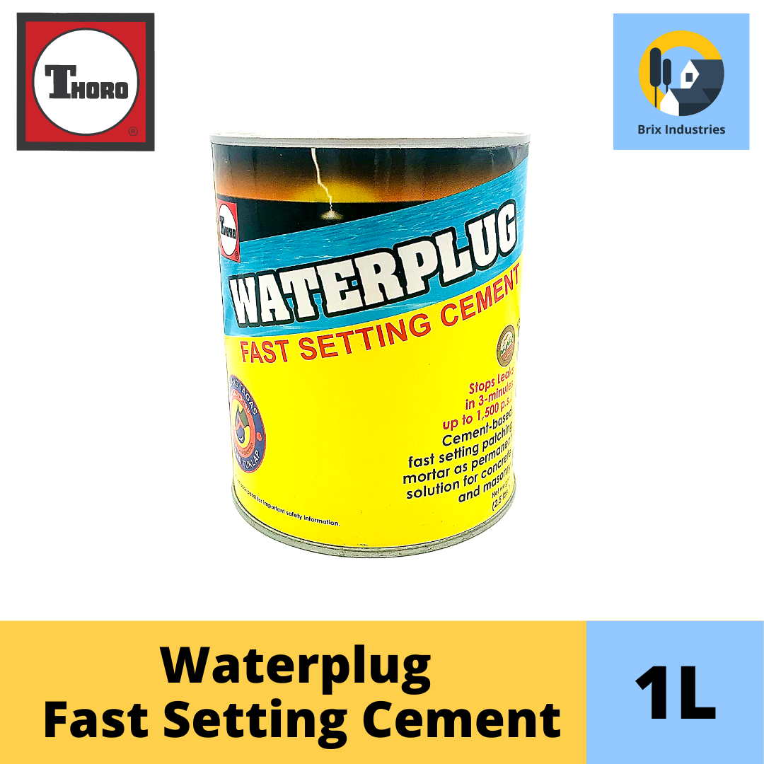 Thoro Waterplug Fast Setting Cement 1 Liter Stops Leaks in 3 Minutes up ...