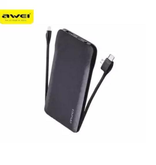 Awei P12K 10000mAh Portable Quick Charge Multiple Power Bank with Cable ...