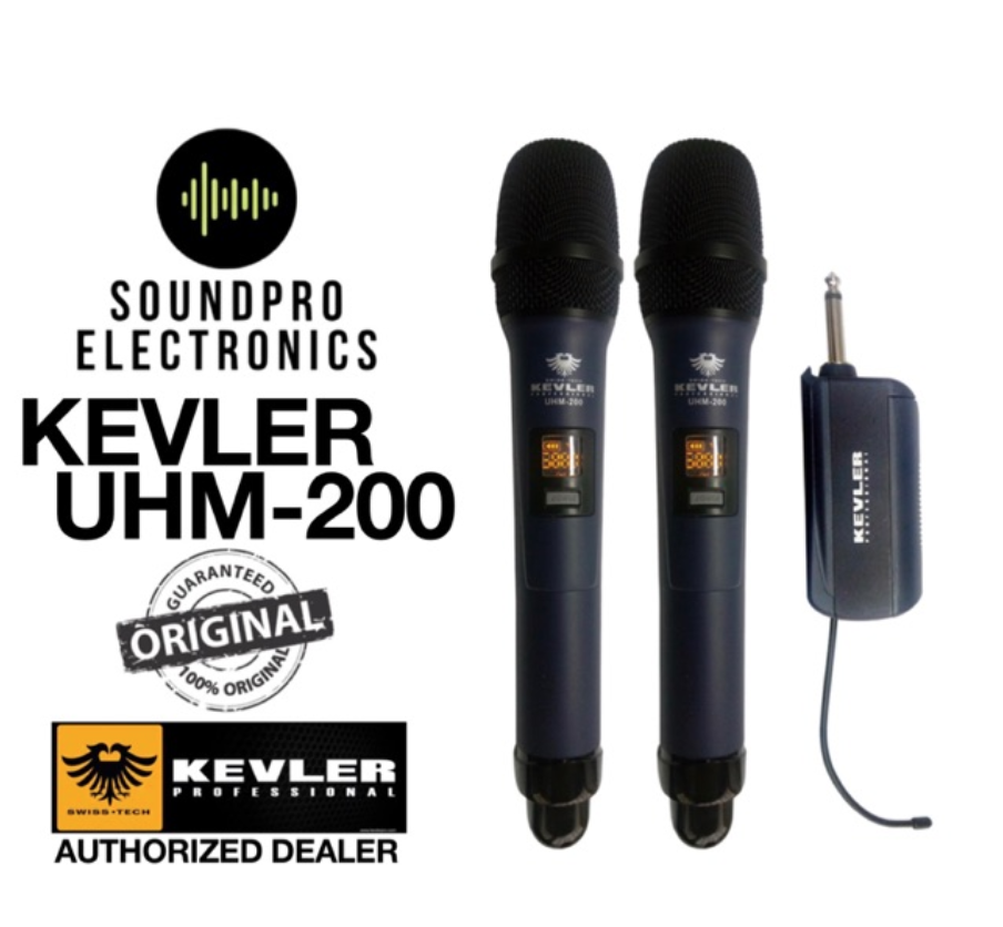 Kevler UHM-200 Dual Portable Handheld UHF Wireless Microphone | Lazada PH