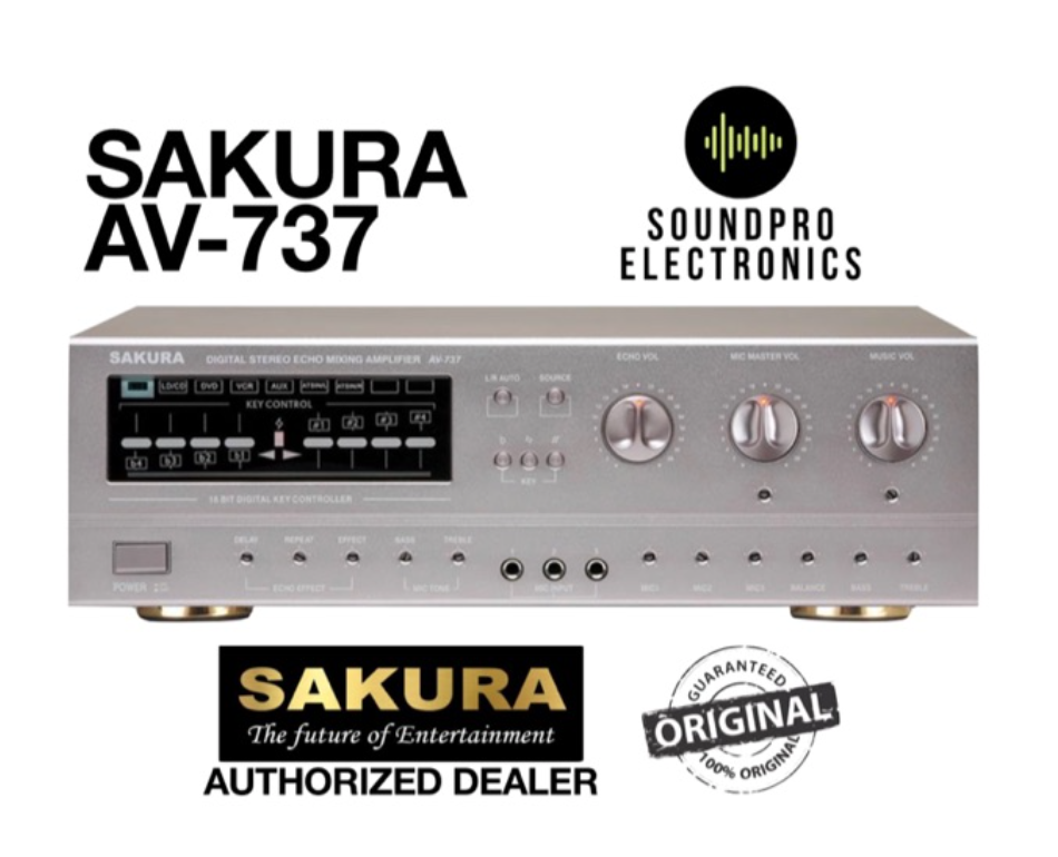 Sakura AV-737 Digital Karaoke Mixing Amplifier 1400W | Lazada PH