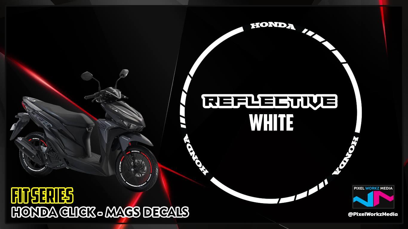 Honda Click Mags Decals - Fit Series (Reflective White) | Lazada PH