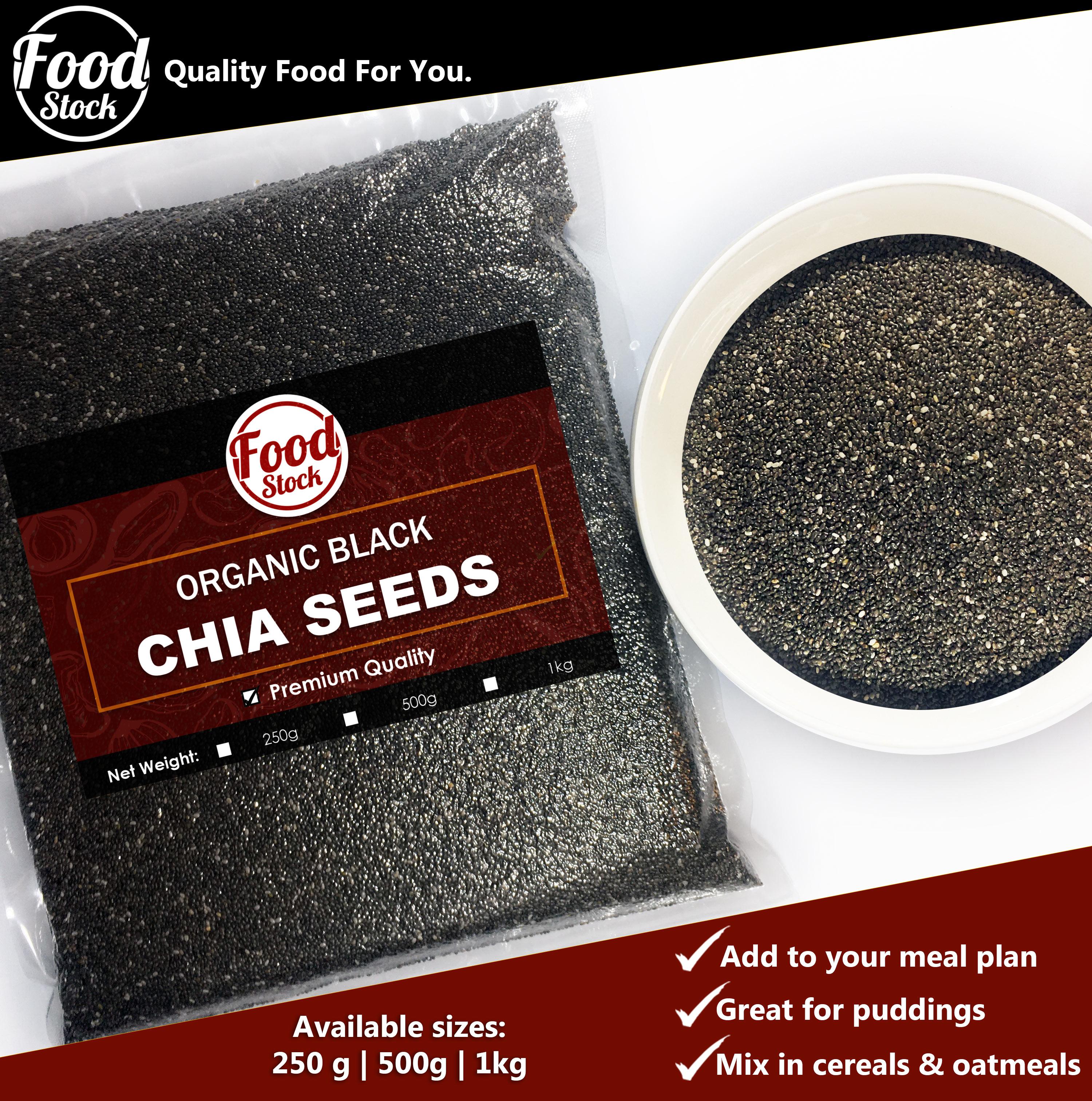 Food Stock Organic Black Chia Seeds (250g, 500g, 1kg) | Lazada PH