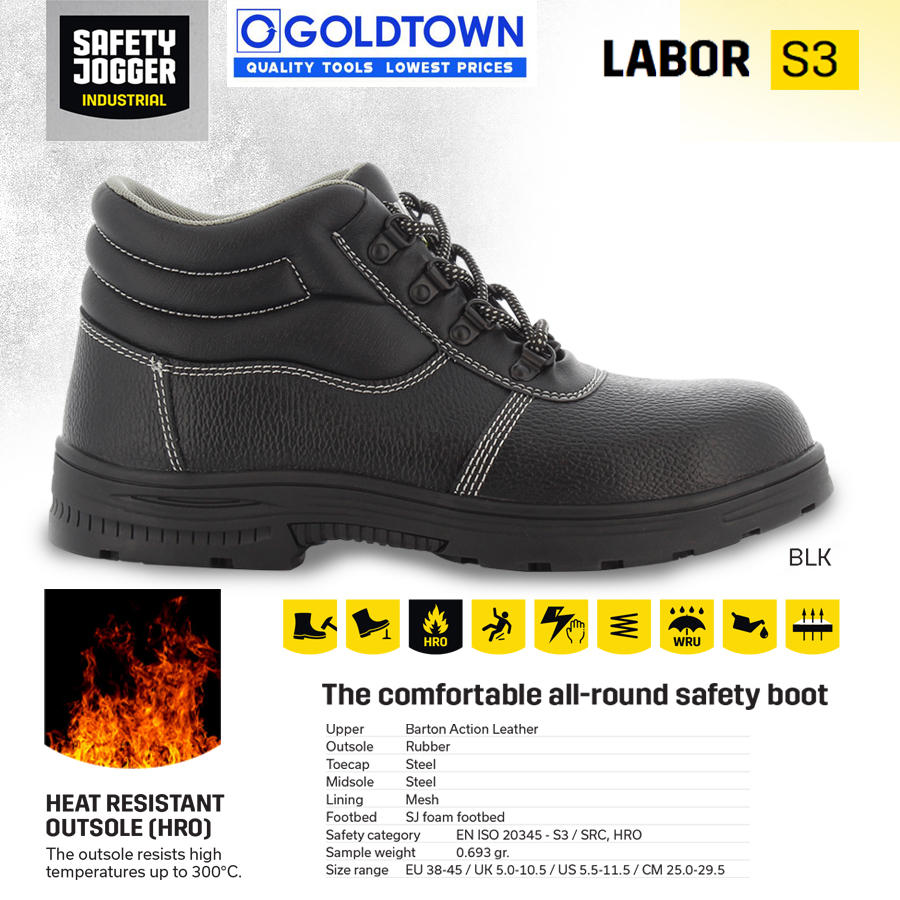 SAFETY JOGGER LABOR S3 SRC HRO The comfortable all-round safety boot ...