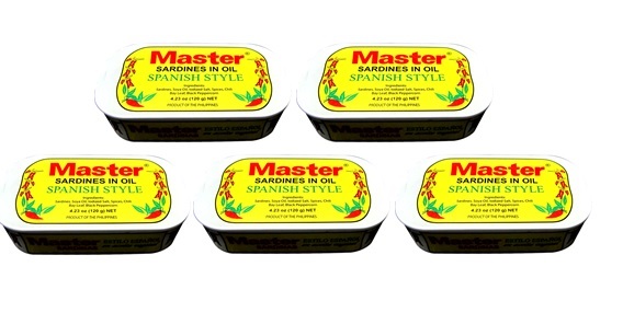 Master Sardines Spanish Style Club Can 120g x 5 | Lazada PH